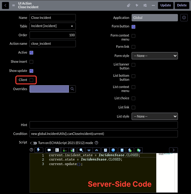 UI Action Client/Server Interactions (without AJAX!)