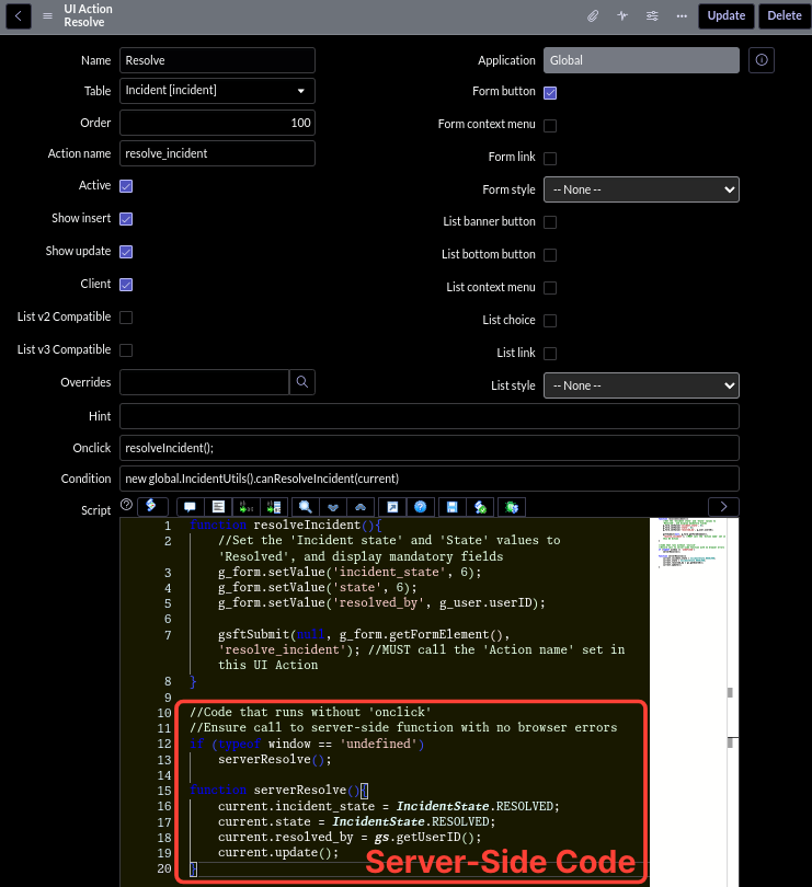 UI Action Client/Server Interactions (without AJAX!)